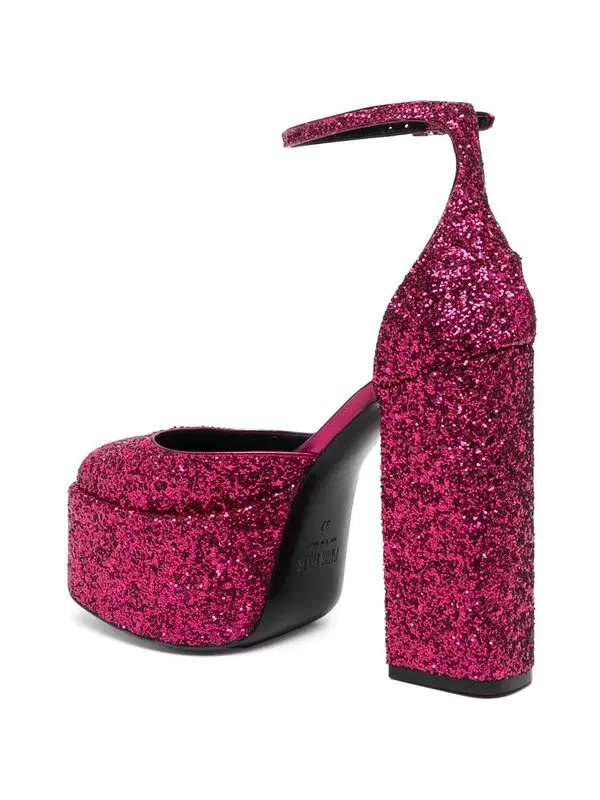 Paris Texas 140mm Glitter-embellished Platform Pumps