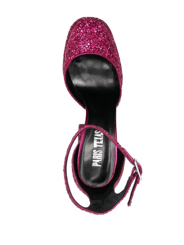 Paris Texas 140mm Glitter-embellished Platform Pumps