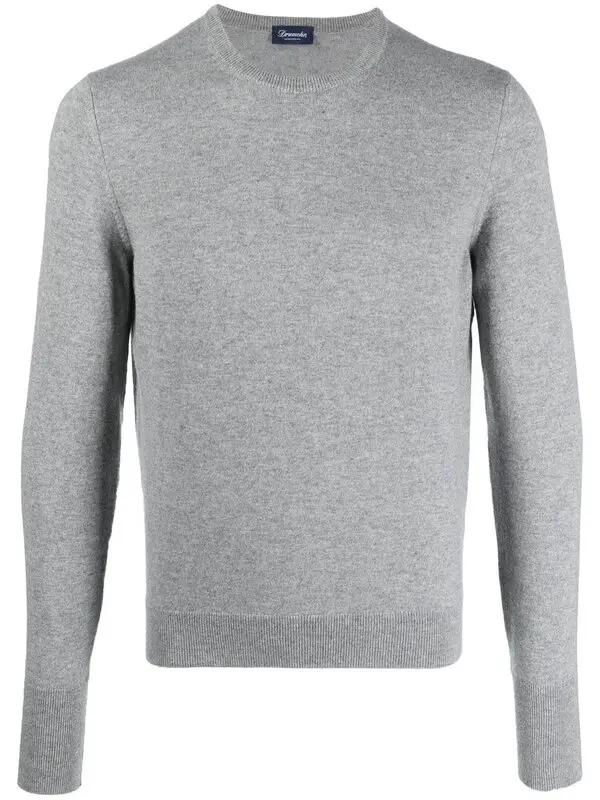 DRUMOHR Crew Neck Cashmere Jumper - Grey