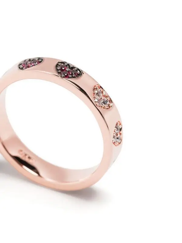 APM MONACO Plated Crystal-heart Ring