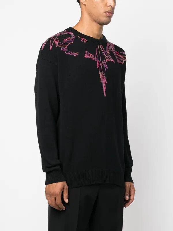 COUNTY OF MILAN Marcelo Burlon Wings Intarsia-knit Jumper
