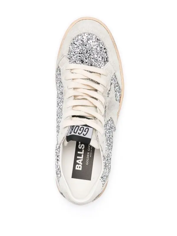 GOLDEN GOOSE Ball Star Glitter Sneakers - Neutrals