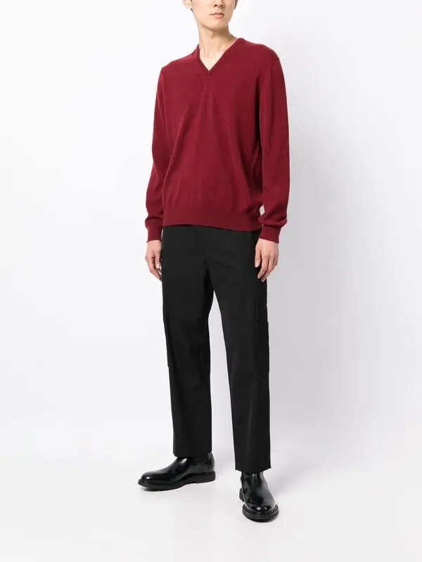 LEATHERSMITH OF LONDON V-neck Knit Jumper