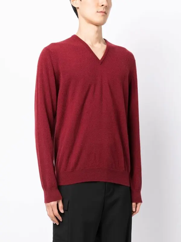 LEATHERSMITH OF LONDON V-neck Knit Jumper