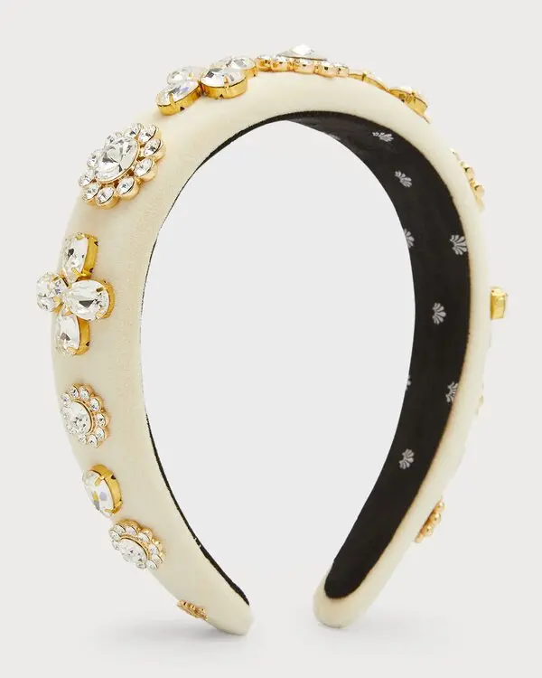Lele Sadoughi Crystal Embellished Headband In Ivory - 30 