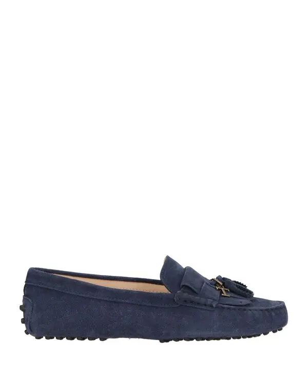 TOD'S Burgundy Leather Loafers - Blue