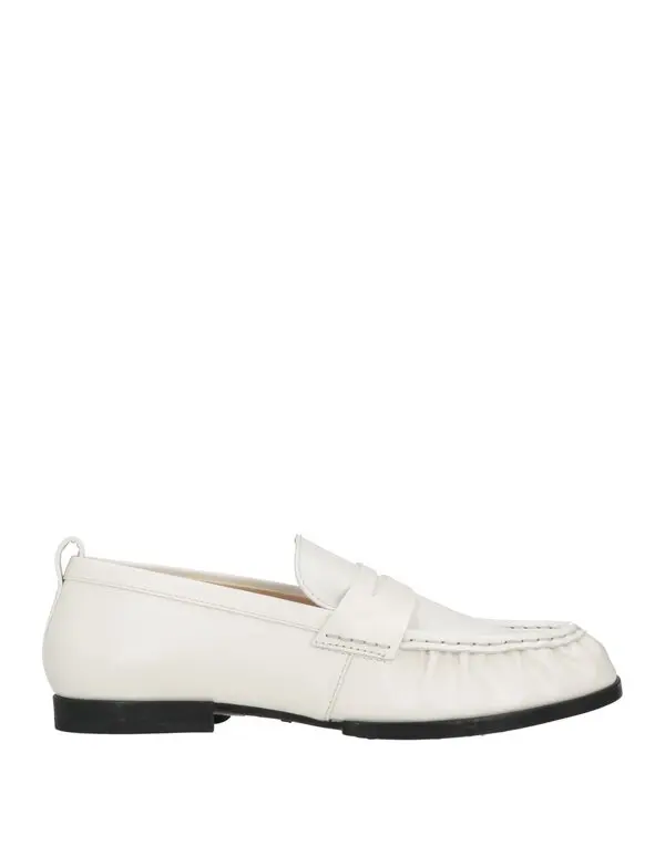 TOD'S Calfskin Penny Loafers - Off White