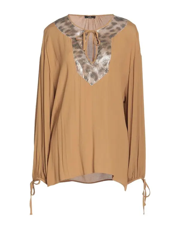 MASON'S Leopard-print Sequined Blouse - Beige