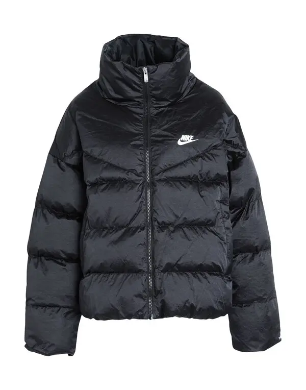 Nike W Nsw Tf Synfl City Shine Jkt Puffer Size Nylon In Black - 44 