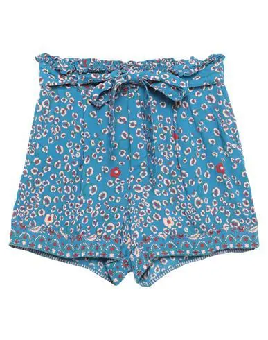 Poupette St Barth Leopard-print High-waisted Shorts - Blue