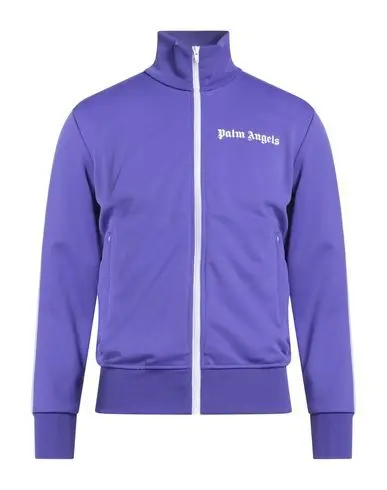 Palm Angels Zippered Long Sleeve Sweatshirt - Purple