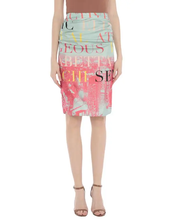 Elisabetta Franchi Printed Midi Skirt - Light Green