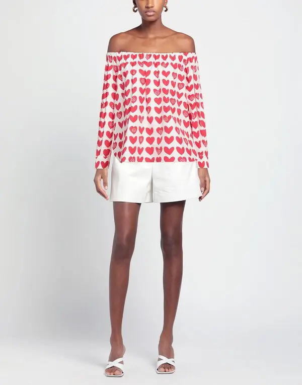 Max Mara Off-the-shoulder Woven Top - Red