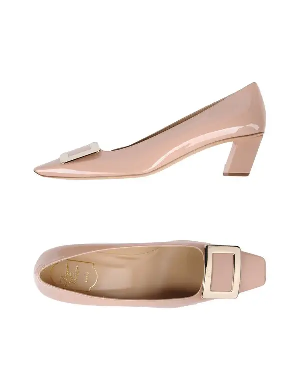 ROGER VIVIER Pumps In Leather With Appliqués - Pink