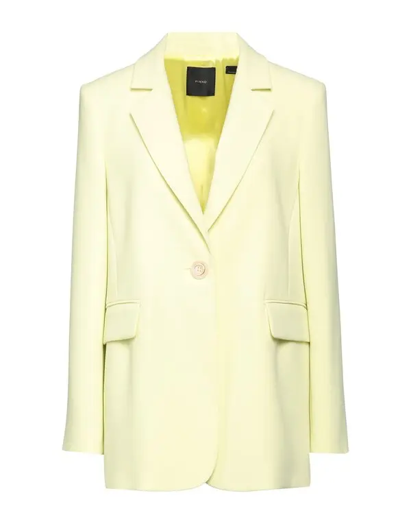 Pinko Single-breasted Crepe Blazer - Green