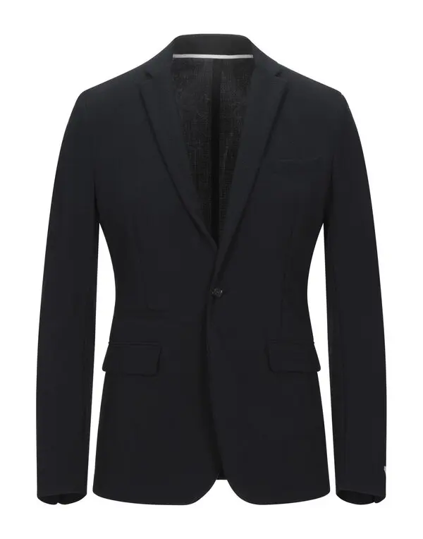 PAOLO PECORA Blazer Size Polyester, Wool, Elastane