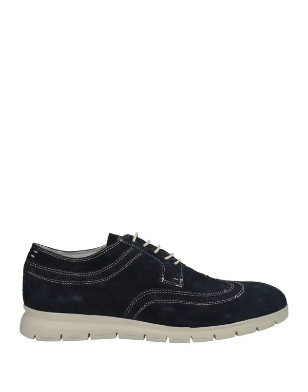 CAFÈNOIR Lace-up Leather Brogues - Blue