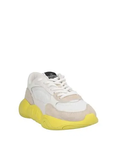 Valentino Garavani Leather And Textile Sneakers - Beige