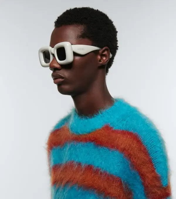 Loewe  Inflated Rectangular Sunglasses LOEWE EYEWEAR Inflated oversized square-frame acetate  main image 4