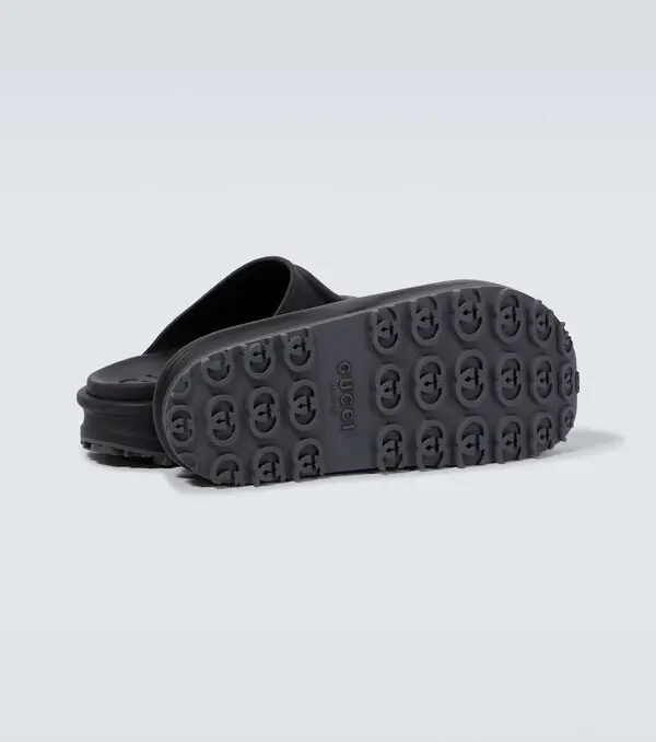 Gucci Interlocking G Slides - Black | Editorialist display picture 1