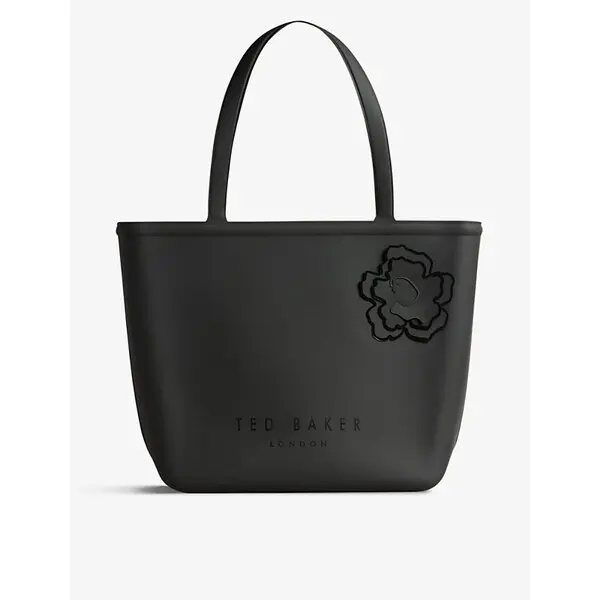 Ted Baker London Floral-appliqué Logo-print Silicone Tote Bag