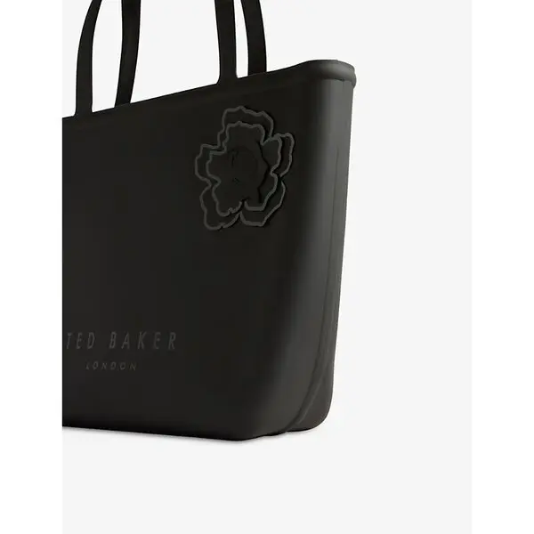 Ted Baker London Floral-appliqué Logo-print Silicone Tote Bag
