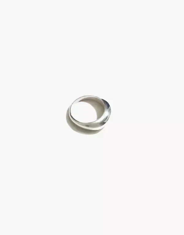Madewell Maslo Jewelry Mini Domed Sterling Ring - Silver