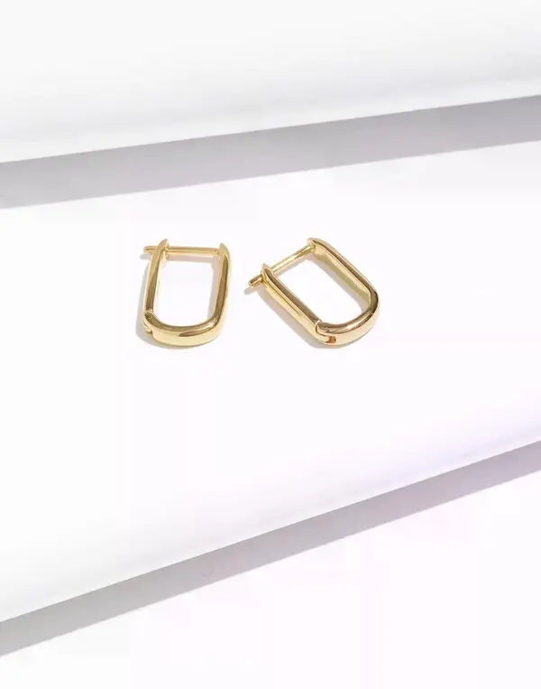 Madewell Demi-fine Carabiner Hoop Earrings - 14k Gold