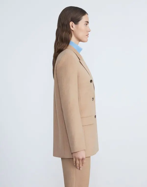 Lafayette 148 New York Double-breasted Hair Blazer