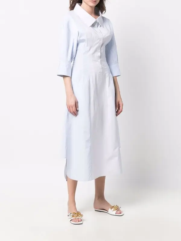 Stella McCartney Fitted Shirt Dress With Box Pleats