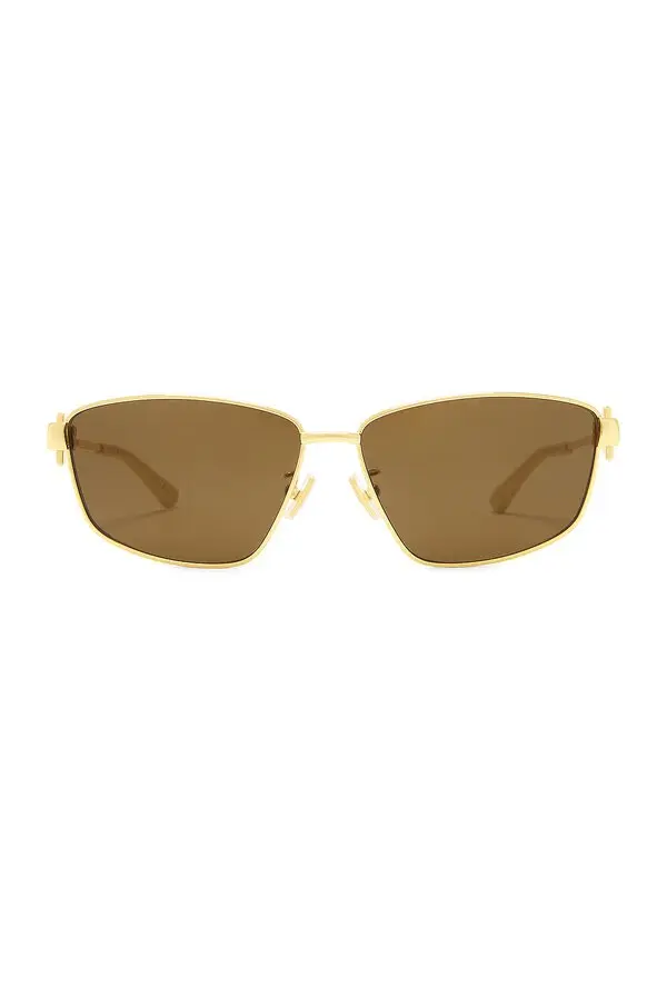 Bottega Veneta Triangle Sunglasses - Shiny Gold