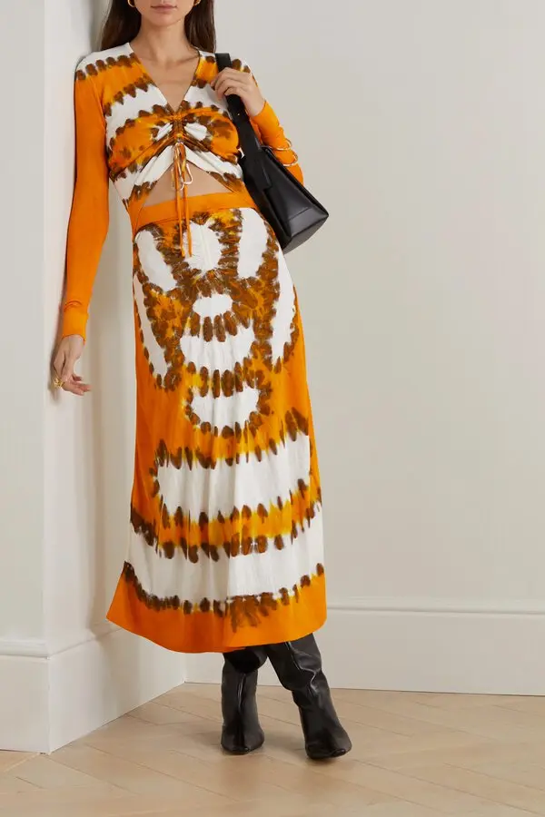 Altuzarra Rilia Tie-dyed Knitted Midi Dress