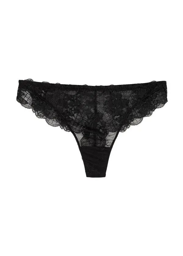 Simone Perele Reve Lace Thong - Black