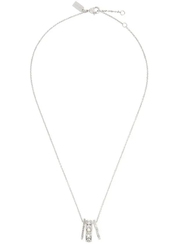 COACH Crystal-embellished Logo Necklace