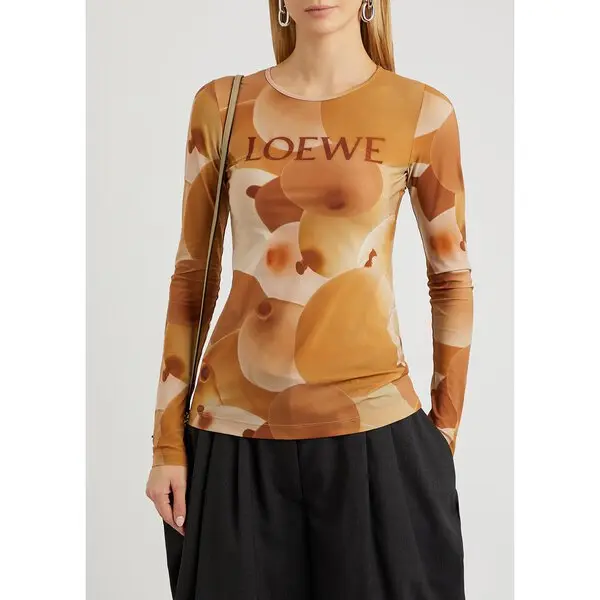 Loewe Balloon And Logo-print Stretch-jersey Top