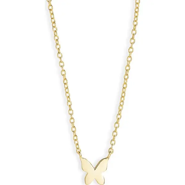 Argento Vivo Butterfly Pendant Necklace - Gold