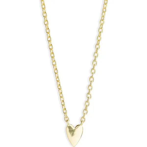 Argento Vivo Mini Heart Pendant Necklace - Gold