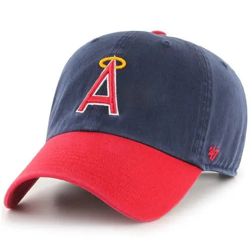 '47 California Angels 1997 Halo Logo Cooperstown Collection Clean Up Adjustable Cap - Navy