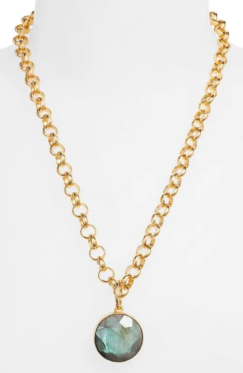 DEAN DAVIDSON Signature Collar Necklace With Labradorite Or Moonstone Pendant