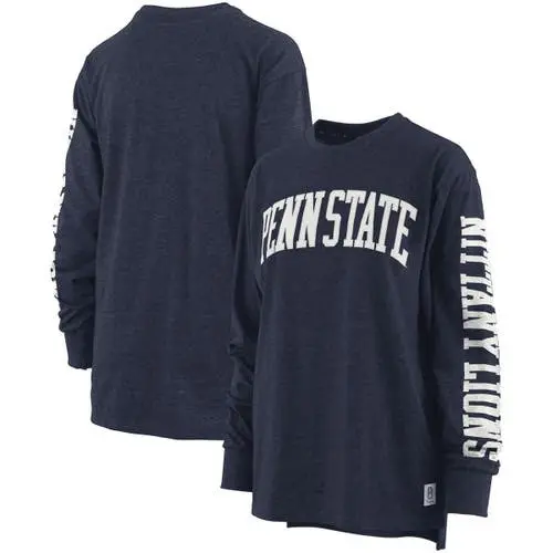 PRESSBOX Heathered Penn State Nittany Lions Long Sleeve T-shirt