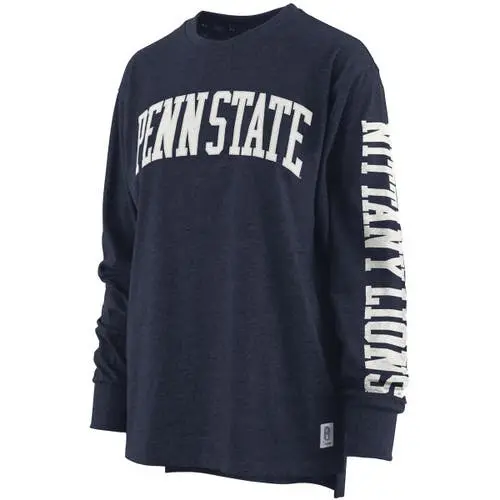 PRESSBOX Heathered Penn State Nittany Lions Long Sleeve T-shirt