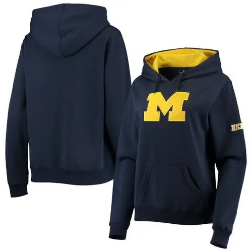 COLOSSEUM Michigan Wolverines Big Logo Team Pullover Hoodie