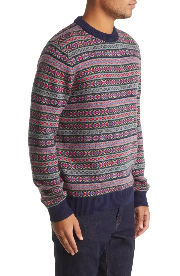 French Connection Fair Isle Crewneck Sweater