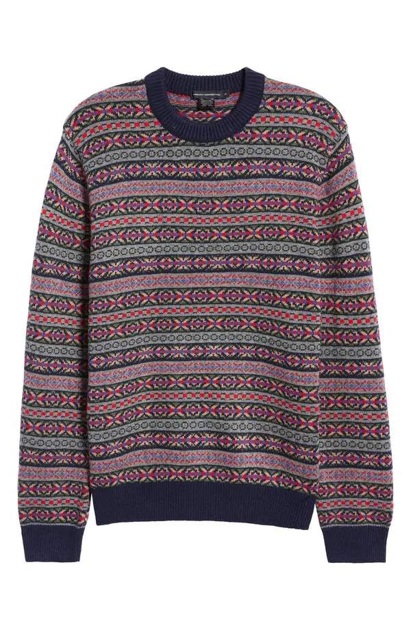 French Connection Fair Isle Crewneck Sweater