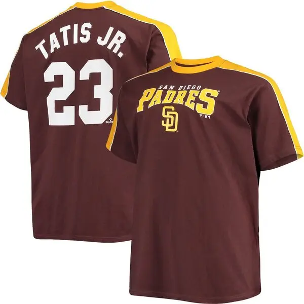 Profile Fernando Tatis Jr. /gold San Diego Padres Big & Tall Fashion Piping Player T-shirt - Brown