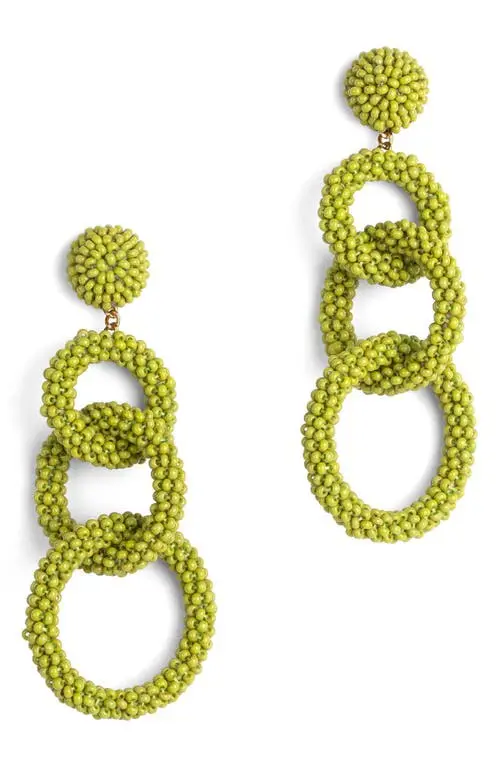 Deepa Gurnani Ember Beaded Drop Earrings