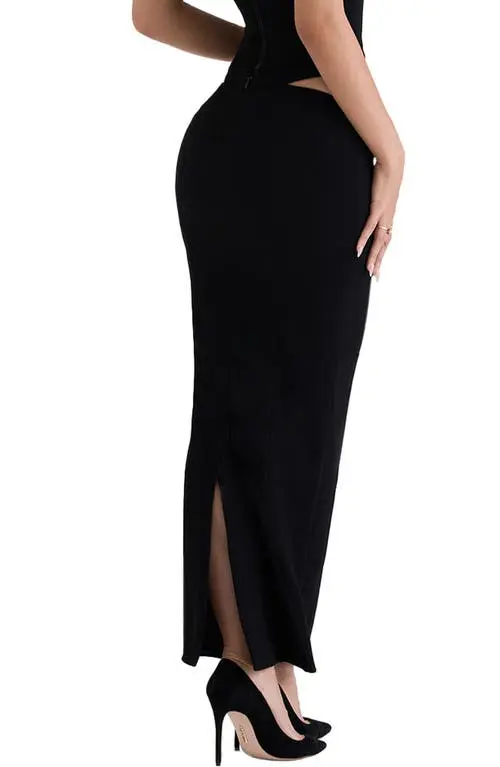 House Of Cb Martinez Cutout Maxi Skirt