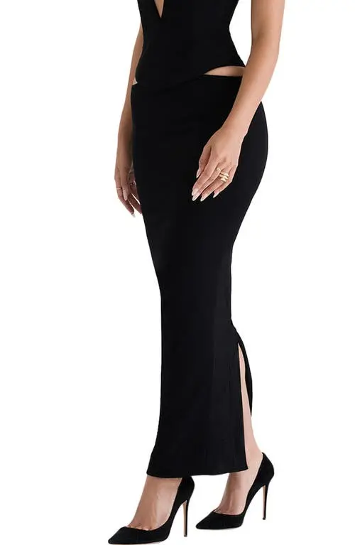 House Of Cb Martinez Cutout Maxi Skirt