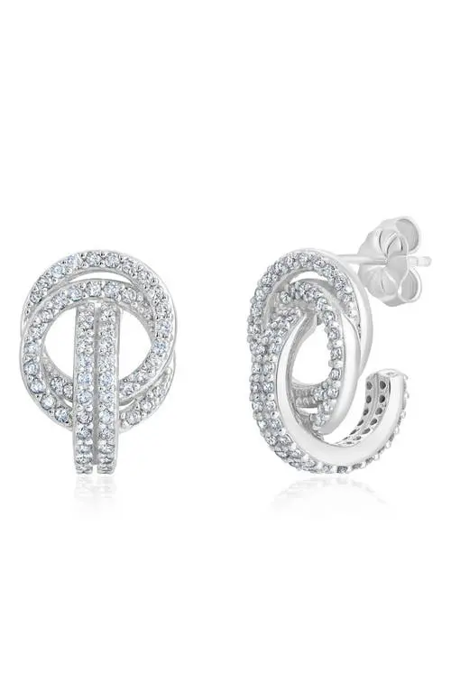 CRISLU Pavé Huggie Hoop Earrings