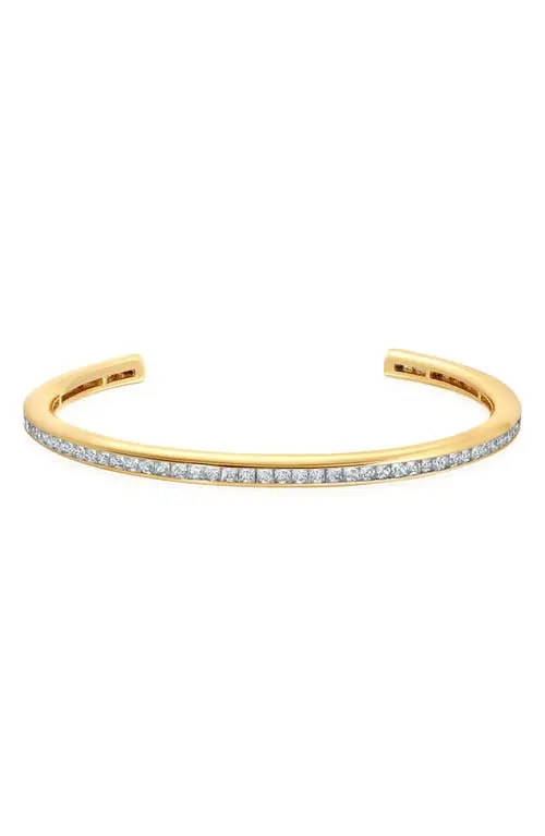 CRISLU Princess-cut Cubic Zirconia Cuff Bracelet - Gold